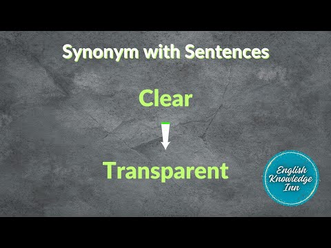 Synonyms of clear | English synonyms sentences | Sentence synonym