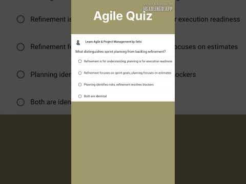 What distinguishes sprint planning from backlog refinement? | Scrum Event | Planning | Estimation