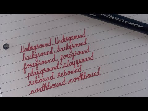 Learn to improve your handwriting by writing words that end in “ound”