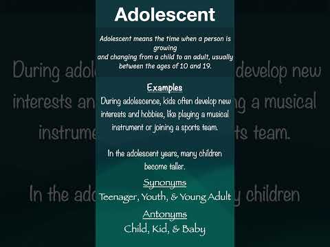 Word Of The Day | Adolescent