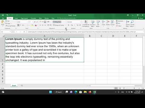 How to Justify Text in Excel?