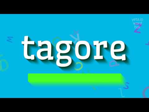 How to say "tagore"! (High Quality Voices)