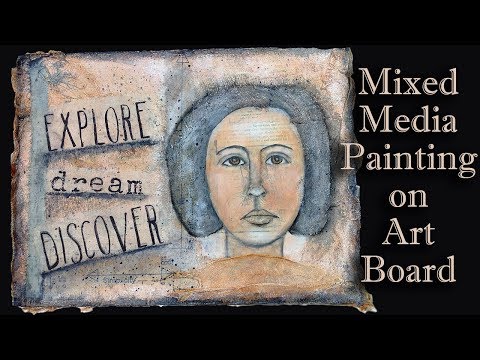 Mixed Media on Art Board | Drawing a Face with Graphitone