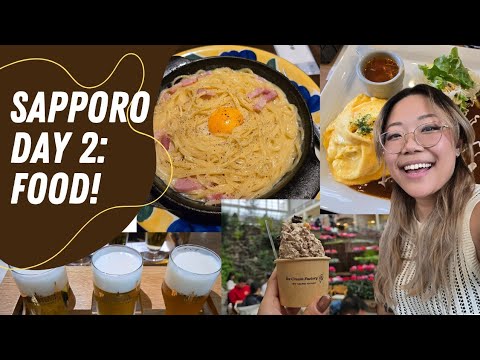 Trying Japanese food (and fresh Sapporo beer)