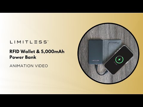 Limitless RFID Wallet & 5,000mAh Power Bank - Animation