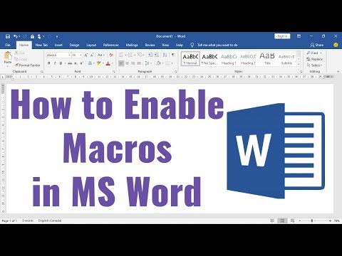 How to Enable Macros in MS Word