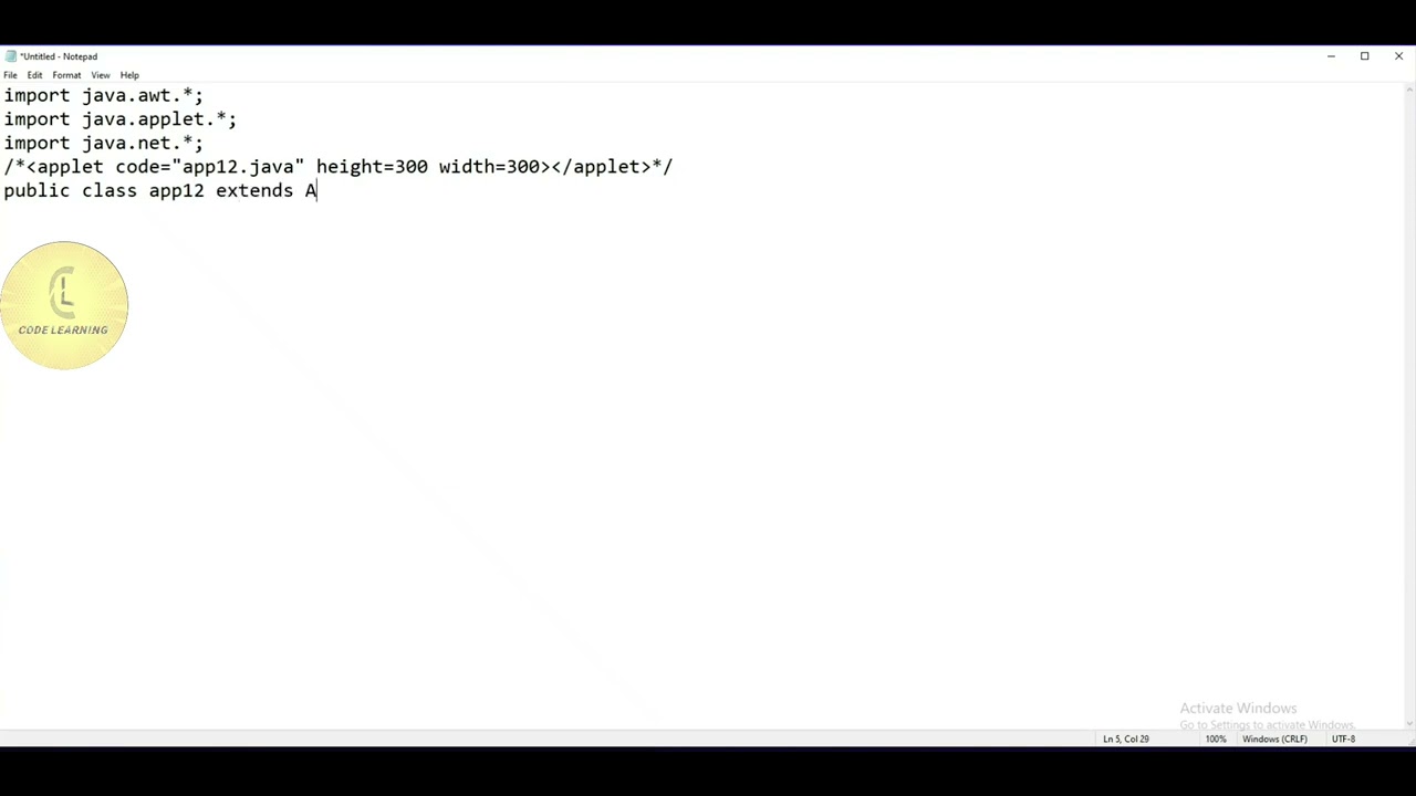 Java | applet 'color class' | CodeLearning