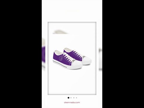 OKENNADA "Two Worlds" Women's Low Top Sneakers (Purple/Gray)