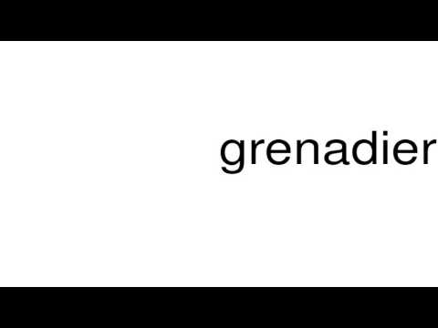How to pronounce grenadiers