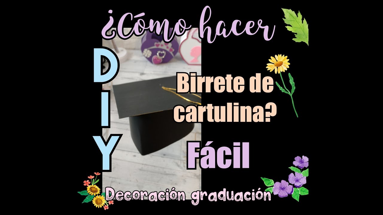 birrete de cartulina económico fácil🎓 #birrete #graduación #manualidades