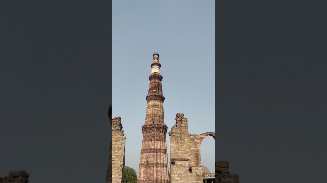 qutub minar Delhi #qutubminar #shorts #shortvideo #delhi #delhitour #tourism #tour