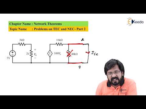 Problem 2 on TEC and NEC - Network Theorems - GATE Electrical Circuit Theory Video Lecture ...
