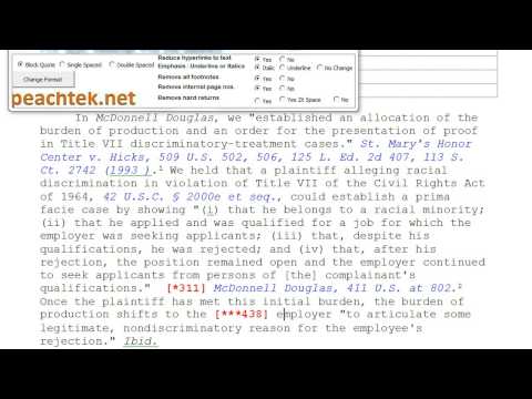 Formatting Legal Documents, PDA