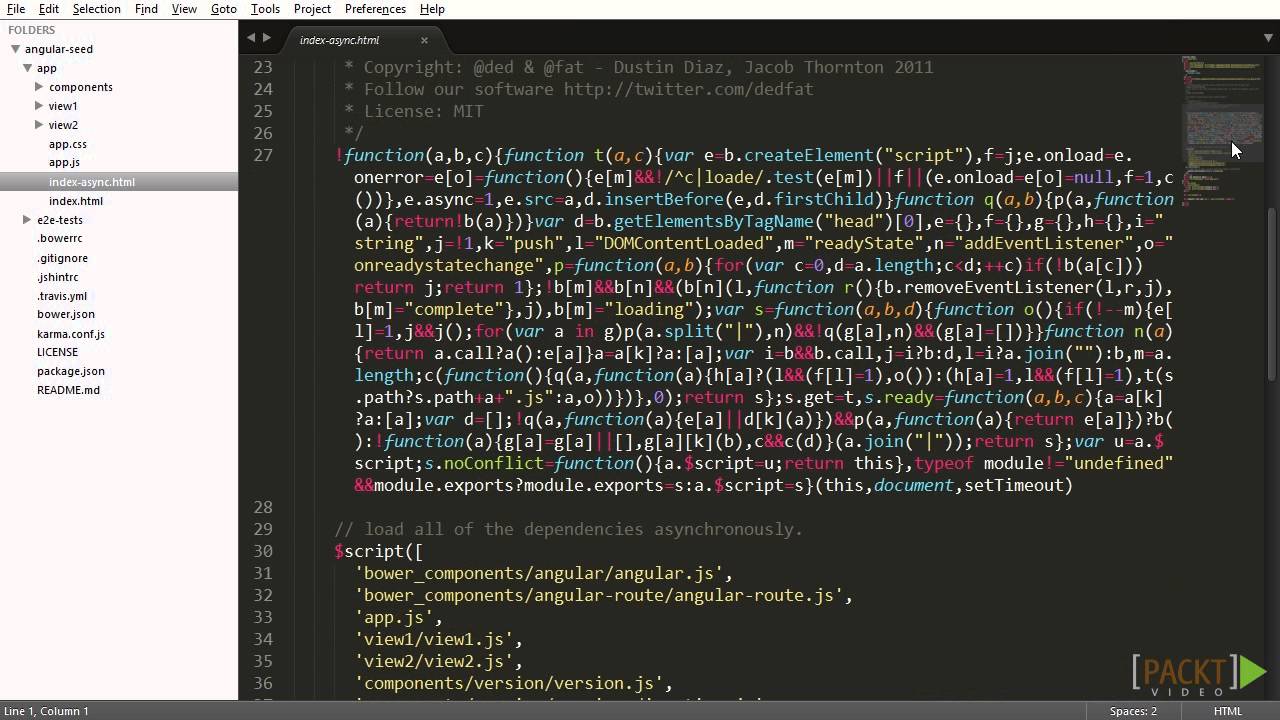 Building Single Page Web Apps with AngularJS Tutorial: Angular-seed | packtpub.com
