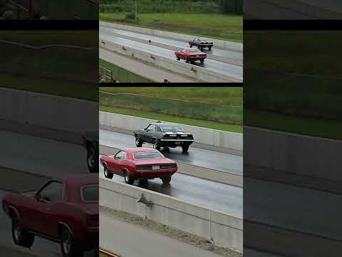 β69 Camaro SS 396 vs. 440-6 β70 Cuda Pure Stock Muscle Car Drag Race #dragrace