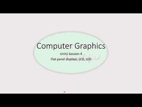 4. Flat panel displays, LCD, LED