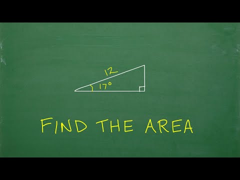 Find the area of the triangle (hint: you will need to know a little trigonometry)