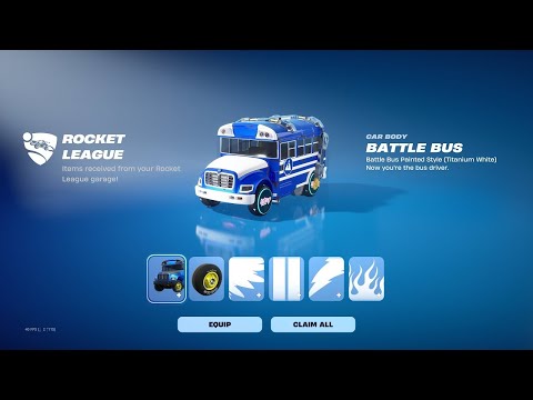 How To Get Battle Bus Car Body NOW FREE Fortnite (Unlocked Battle Bus Rocket League)