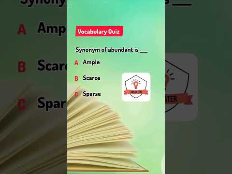 Vocabulary Quiz - Synonyms - Synonym of Abundant