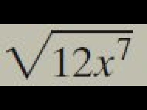 sqrt(12x^7), square root of 12x^7, simplify