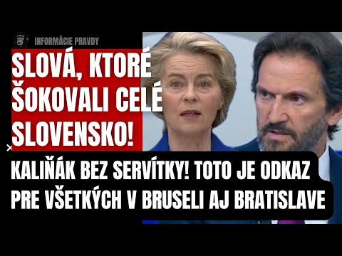 Slová, ktoré šokovali Slovensko! Kaliňák bez servítky! Toto je odkaz pre všetkých v Bruseli #fico