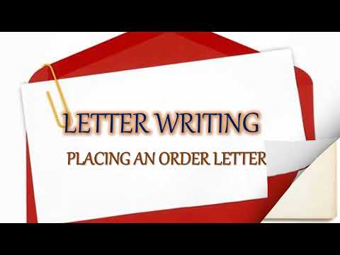 Order letter | What is an order letter | Format | Points to remember | Example