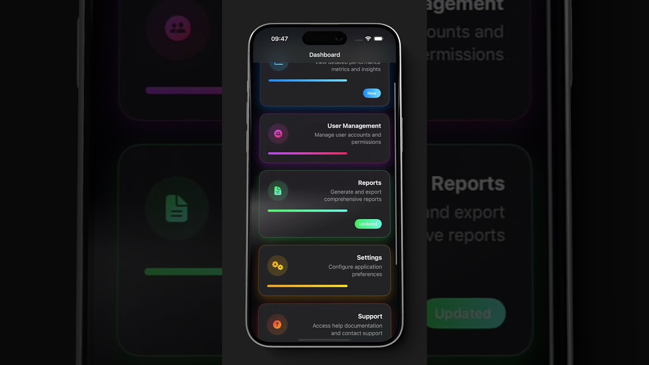 🚀 SwiftUI Professional Dashboard Cards - Modern UI Components