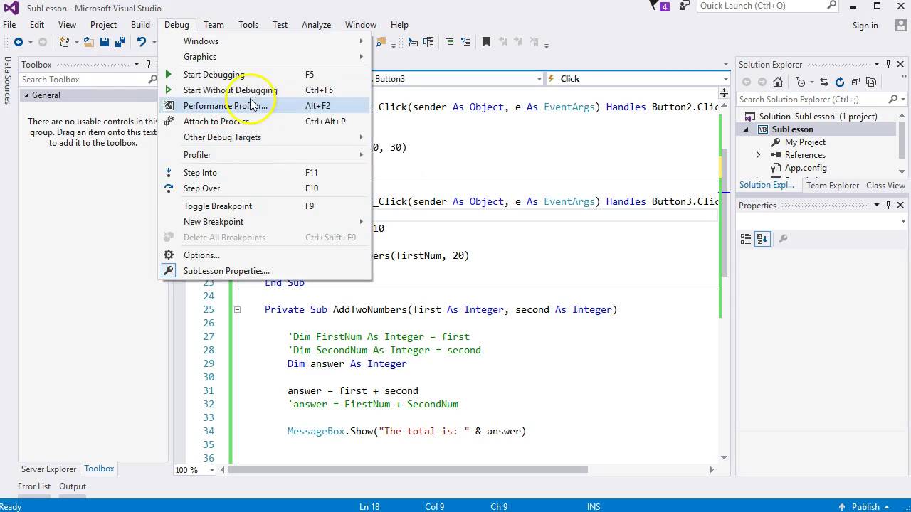 Visual Basic NET for Beginners - Lesson Thirty
