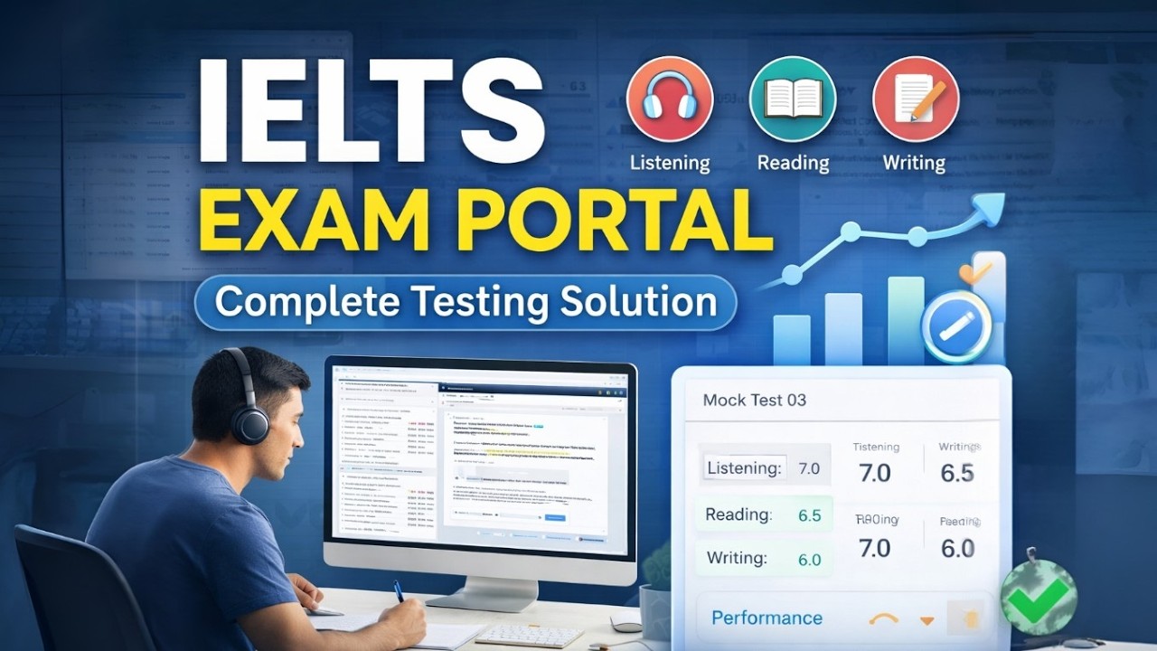 Computer-Based IELTS Mock Test System Built for Institutes | Full Digital Exam Solution