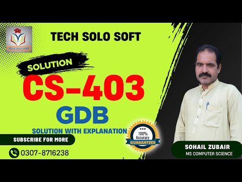 CS403 GDB Solution Spring 2025 | Database Management Systems | VU | CS403 GDB 2025