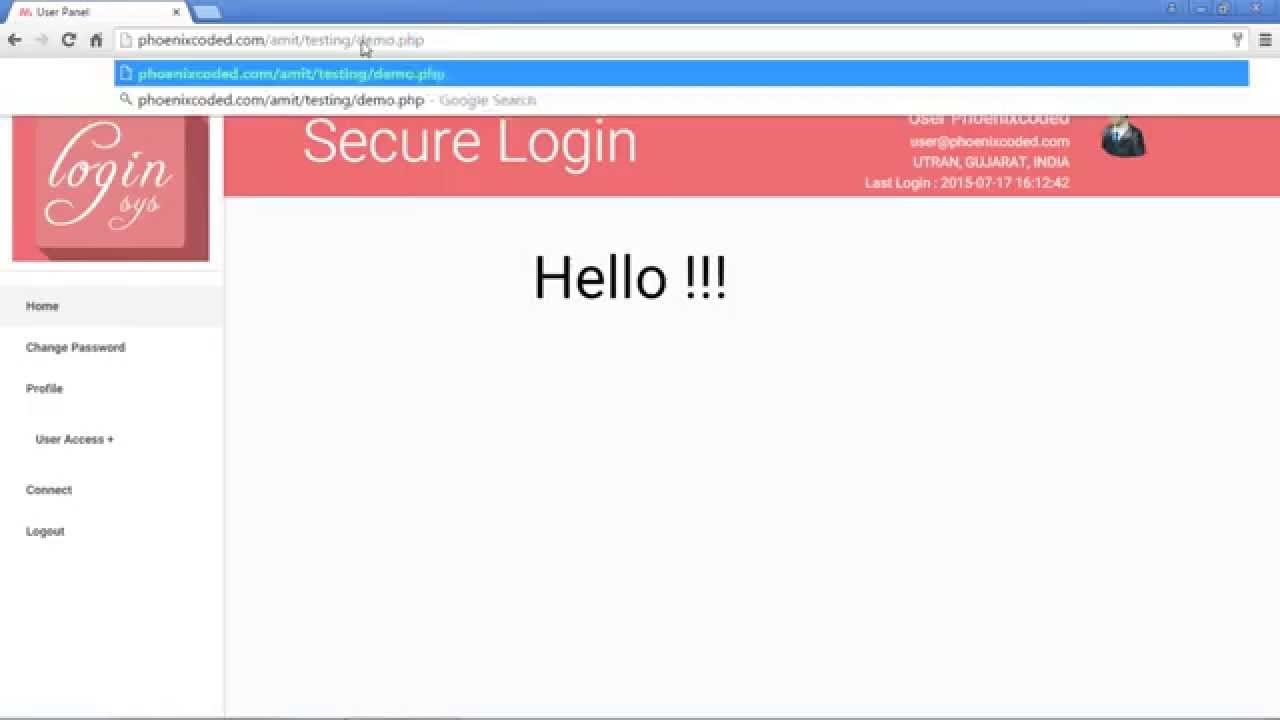 How user access work - Secure auth:Simple and Easy login sys - SQLVersion by Phoenixcoded