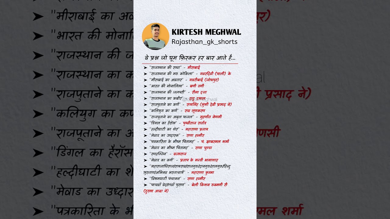 Rajasthan gk important question ।। राजस्थान जीके इंर्पोटेंट क्वेश्चन 📚📝
