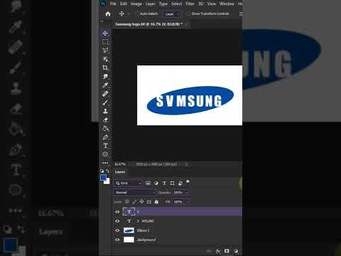 Samsung logo in photoshop | C J CREATIONS | Logo series ep-03 | #photoshop |#shorts |