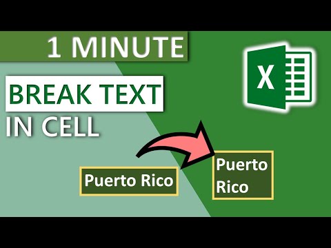 Excel Break Text in Cell Automatically (2020) - 1 MINUTE