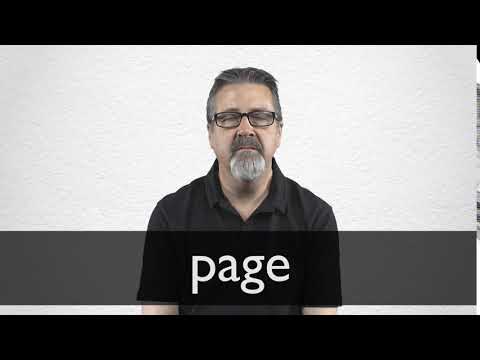 How to pronounce PAGE in British English