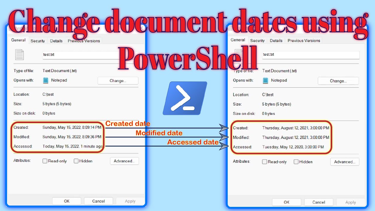 How to Change Created, Modified, or Access Date of a Document Using PowerShell (Windows 10/11)