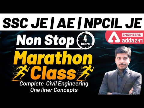 Non Stop 4 Hrs Marathon Class | Complete Civil Engineering One liner Concepts Engineers Adda