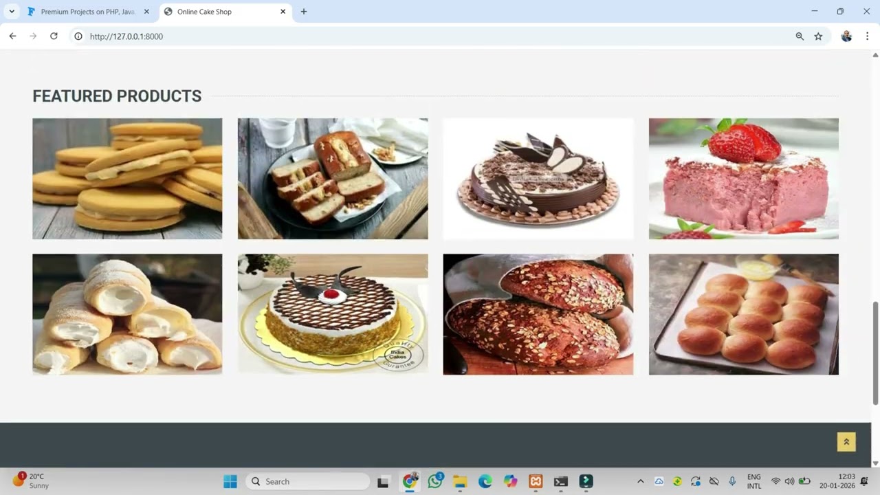 Online Cake Store - Python Django Project Source Code