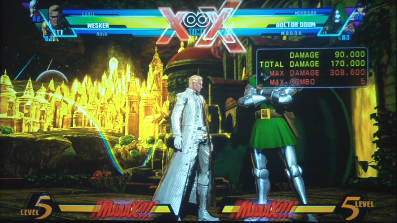 UMVC3: Basic Wesker Combo Tutorial (Step by Step)