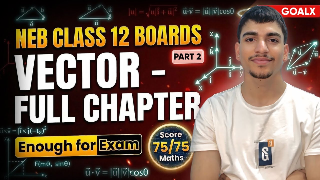 Vector Part 2 | Most Important Prove Questions | Scalar (Dot) Product | Class 12 NEB Math | GoalX