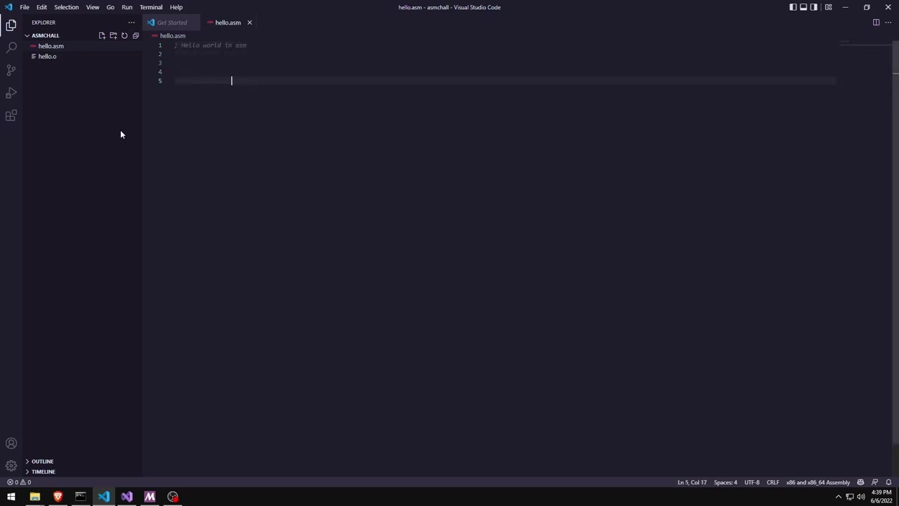 Github Copilot writing Assembly code