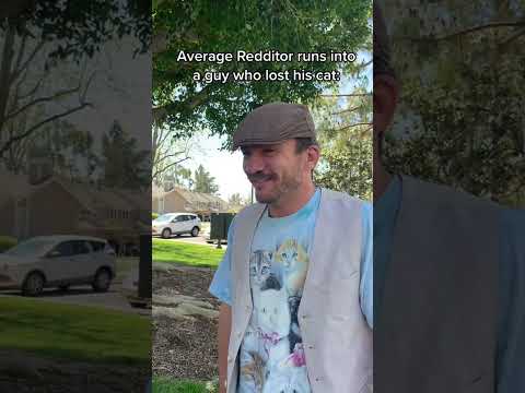 Average Redditor runs into a guy who lost his cat #redditor #shorts
