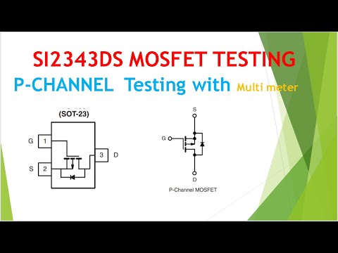 MOSFET testing | how to test P-channel MOSFET | MOSFET Checking