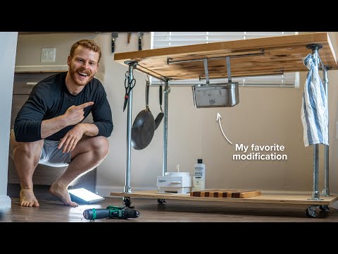 how I built a HIGHLY FUNCTIONAL DIY Kitchen Island