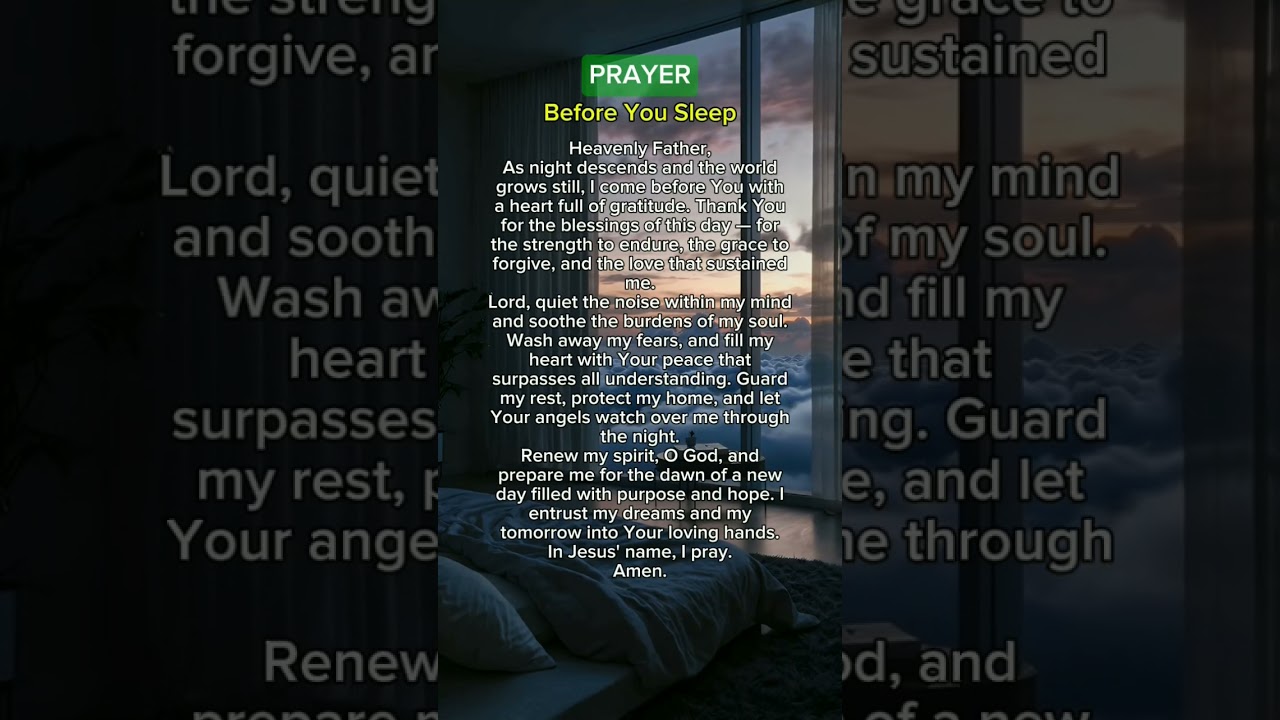 Prayer Before Sleep | Peaceful Bedtime Prayer for Protection and Rest