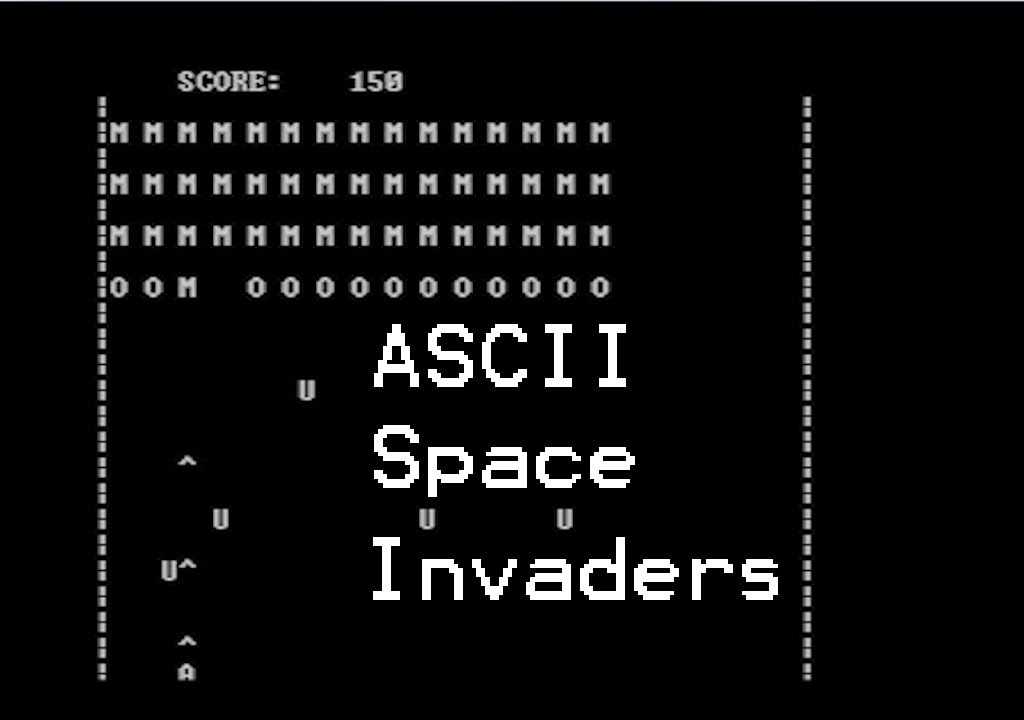 ASCII Space Invaders in C