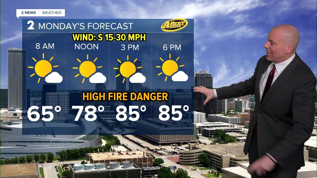 Warm and windy start to the work week