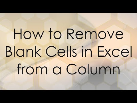 How to Remove Blank Cells in Excel from a Column