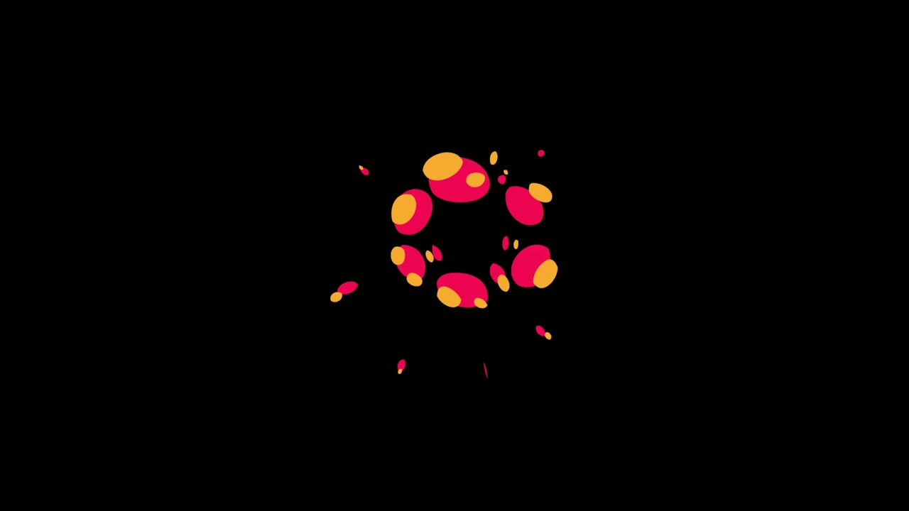 4K Flat Motion Graphics Explosion Element
