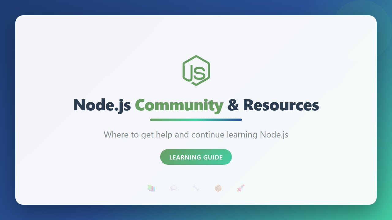 Node.js Community & Resources: Your Guide to Learning and Support